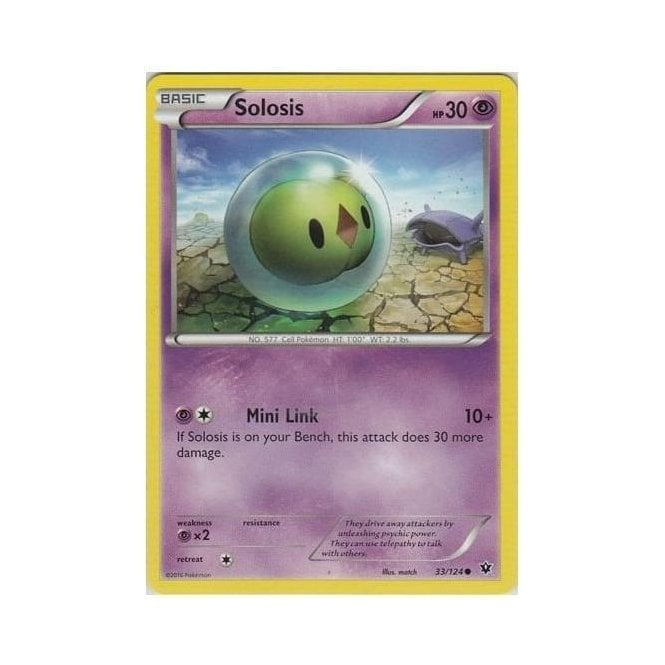 Pokemon Single Card Xy Fates Collide Reverse Holo 033124 Solosis Chaos Cards
