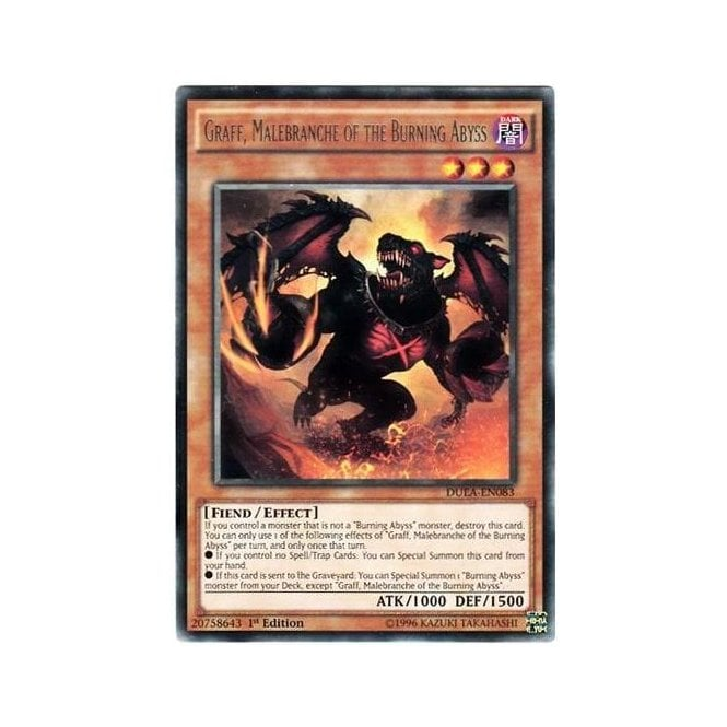 Yu-Gi-Oh! Card DUEA-EN083 Graff, Malebranche of the Burning Abyss (Rare) | Chaos Cards