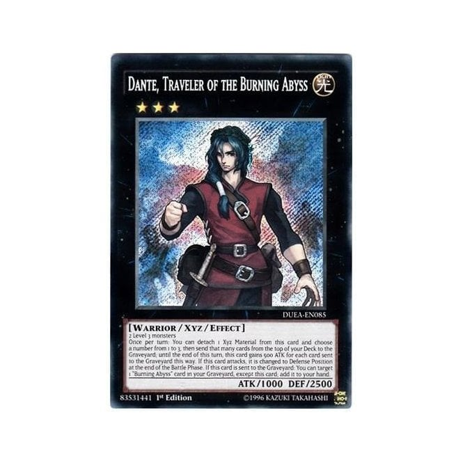 Yu-Gi-Oh! Card DUEA-EN085 Dante, Traveler of the Burning Abyss (Secret Rare) | Chaos Cards