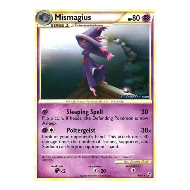 Pokemon Single Card HS UNDAUNTED - 19/90 : Mismagius | Chaos Cards