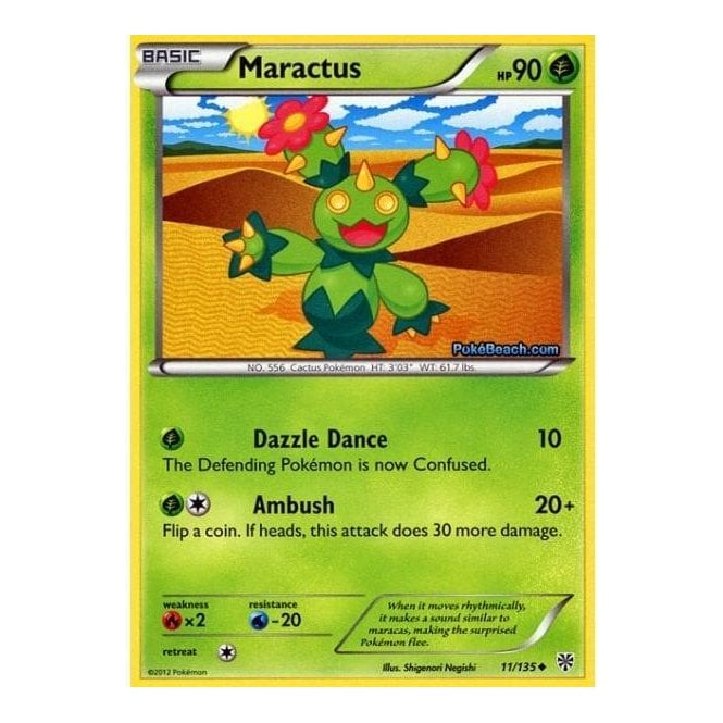 Pokemon Single Card B&W - PLASMA STORM - 011/135 : Maractus | Chaos Cards