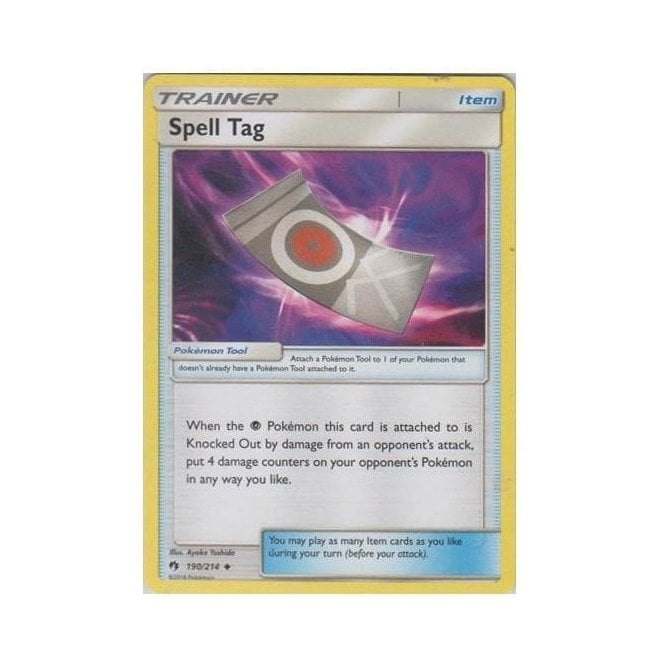 Pokemon Single Card SUN AND MOON - LOST THUNDER - 190/214 : Spell Tag ...