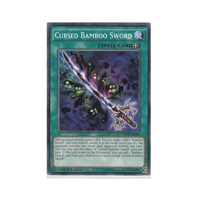 Yu Gi Oh Card Nech En068 Cursed Bamboo Sword Common Chaos Cards