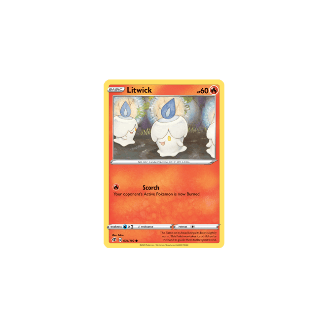 Litwick : SWORD AND SHIELD - REBEL CLASH 031/192 - Pokemon Single Card