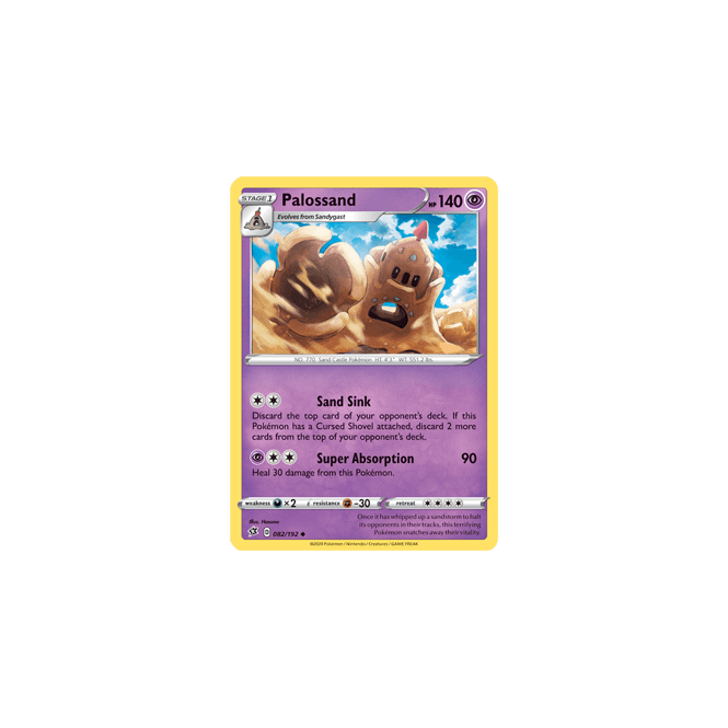 Palossand : SWORD AND SHIELD - REBEL CLASH 082/192 - Pokemon Single Card