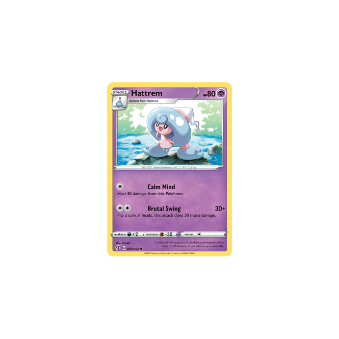 Hattrem : SWORD AND SHIELD - REBEL CLASH 084/192 - Pokemon Single Card