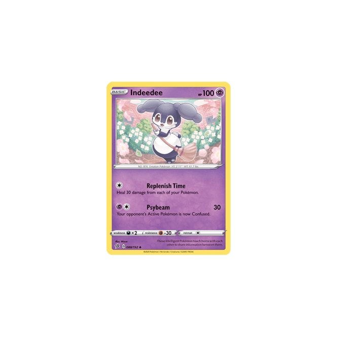 Indeedee : SWORD AND SHIELD - REBEL CLASH 088/192 - Pokemon Single Card
