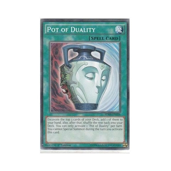 Yu-Gi-Oh! Card SDHS-EN034 Pot of Duality (Common) | Chaos Cards