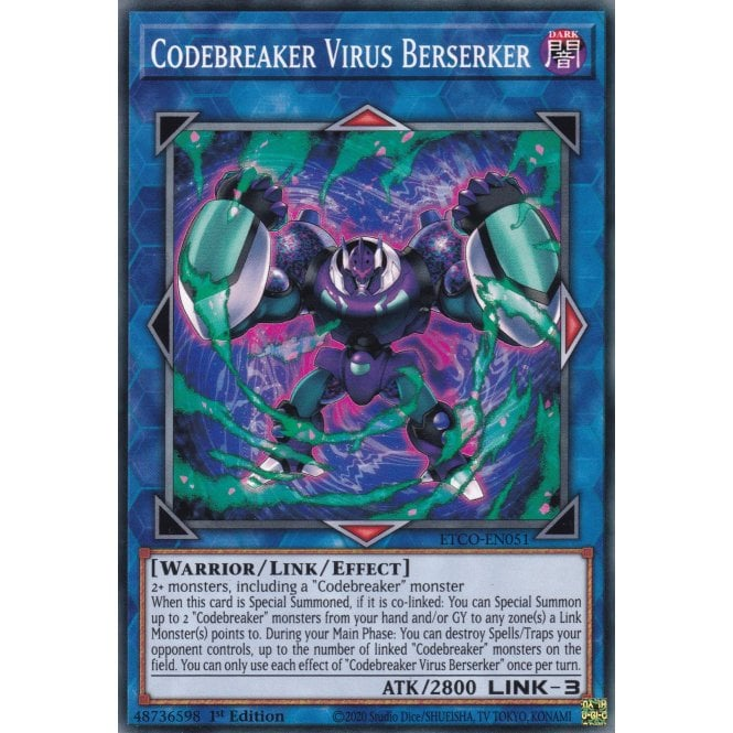 Codebreaker Virus Berserker (Common) : ETCO-EN051 - Yu-Gi-Oh! Single Card