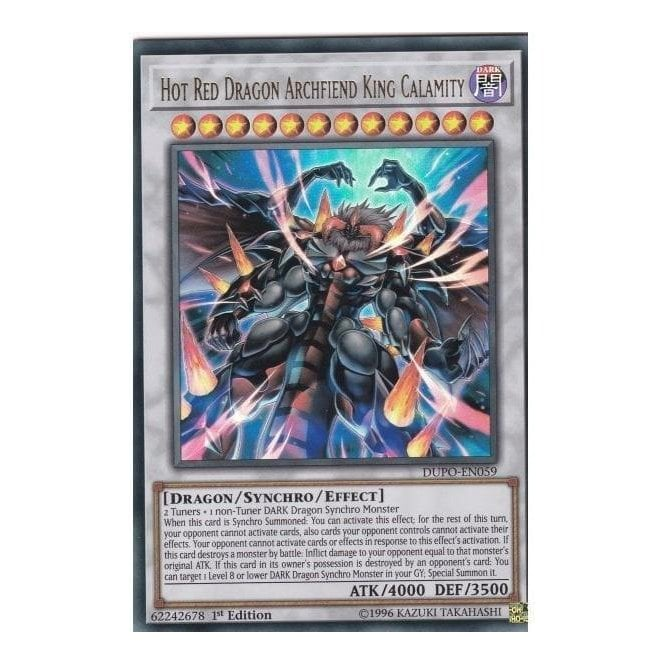Yu-Gi-Oh! Card DUPO-EN059 Hot Red Dragon Archfiend King Calamity (Ultra Rare) | Chaos Cards