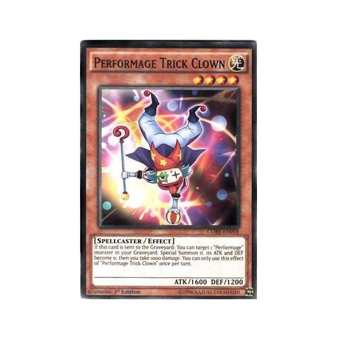 Yu Gi Oh Card Core En018 Performage Trick Clown Common Chaos Cards