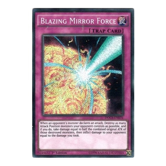 Yu-Gi-Oh! Card DOCS-EN076 Blazing Mirror Force (Secret Rare) | Chaos Cards