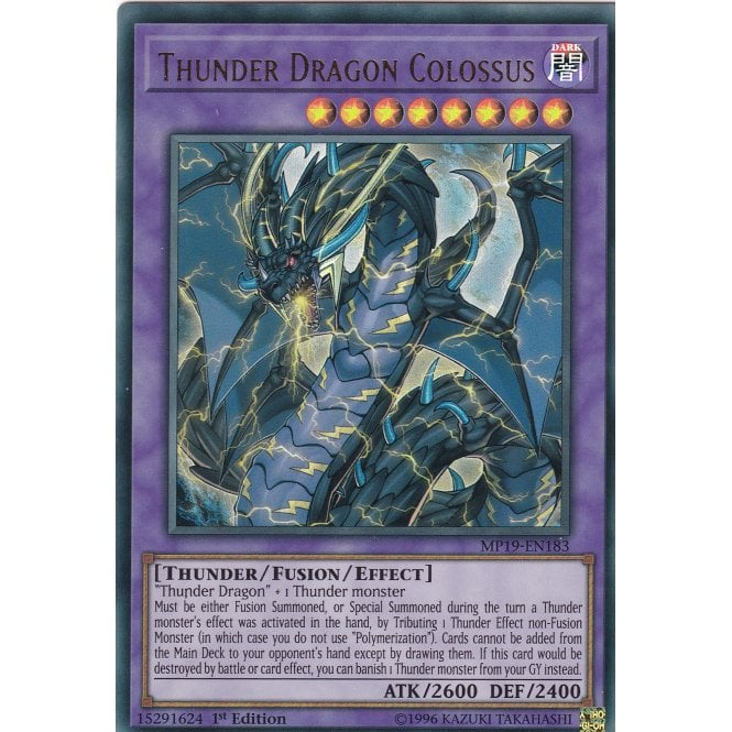 Yu-Gi-Oh! Card MP19-EN183 Thunder Dragon Colossus (Ultra Rare) | Chaos ...