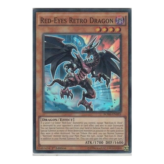 Yu-Gi-Oh! Card BOSH-EN095 Red-Eyes Retro Dragon (Super Rare) | Chaos Cards