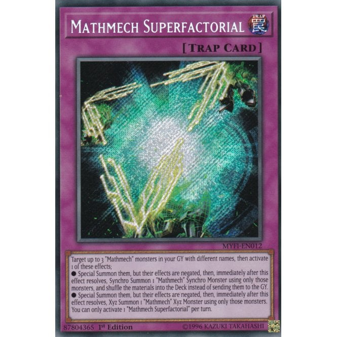 Yu-Gi-Oh! Single Card MYFI-EN012 Mathmech Superfactorial (Secret Rare ...