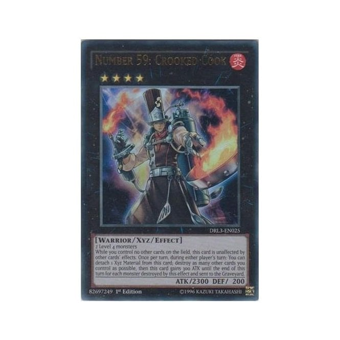 Yu-Gi-Oh! Card DRL3-EN025 Number 59: Crooked Cook (Ultra Rare) | Chaos ...