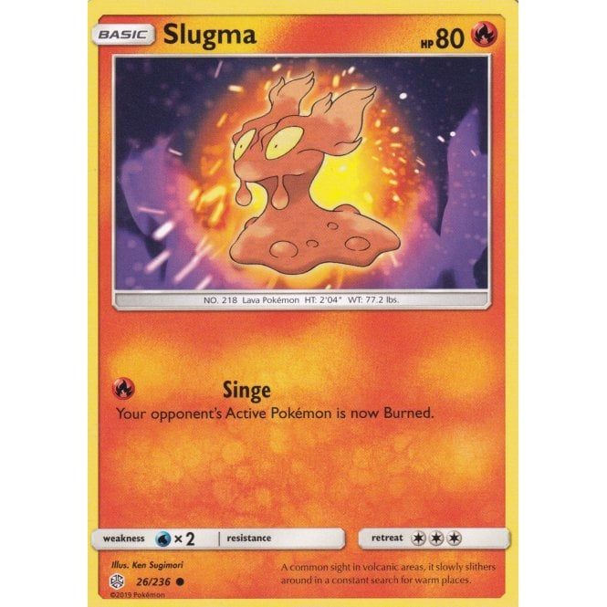 Pokemon Single Card Sun and Moon - Cosmic Eclipse - 26/236 : Slugma ...