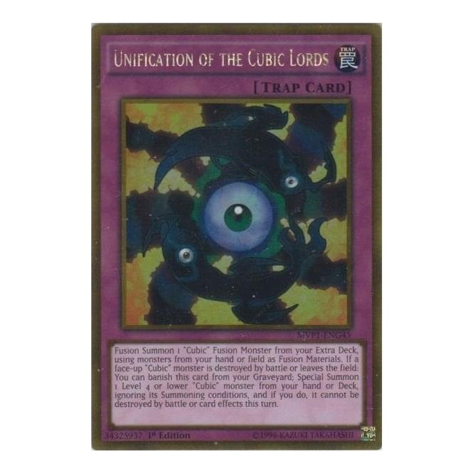 Yu-Gi-Oh! Card MVP1-ENG45 Unification of the Cubic Lords (Gold Rare ...