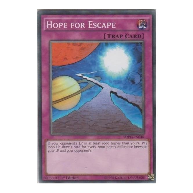Yu-Gi-Oh! Card SDPD-EN040 Hope for Escape (Common) | Chaos Cards
