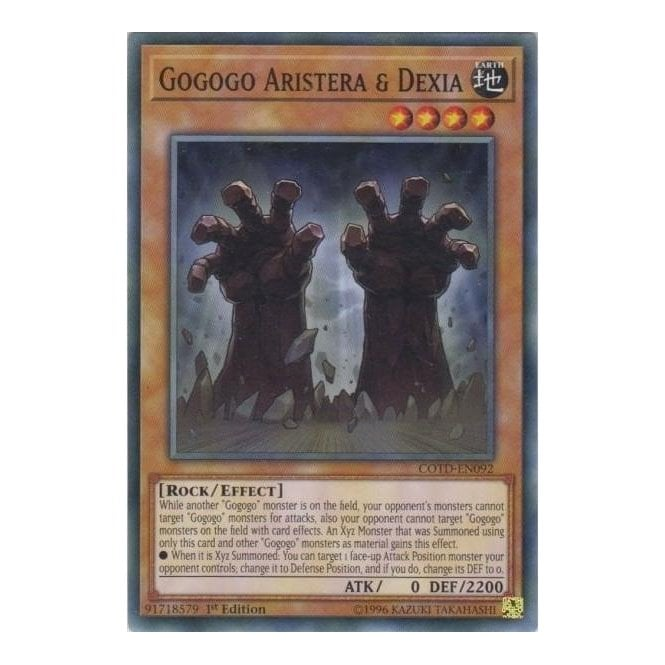 Yu-Gi-Oh! Card COTD-EN092 Gogogo Aristera & Dexia (Common) | Chaos Cards