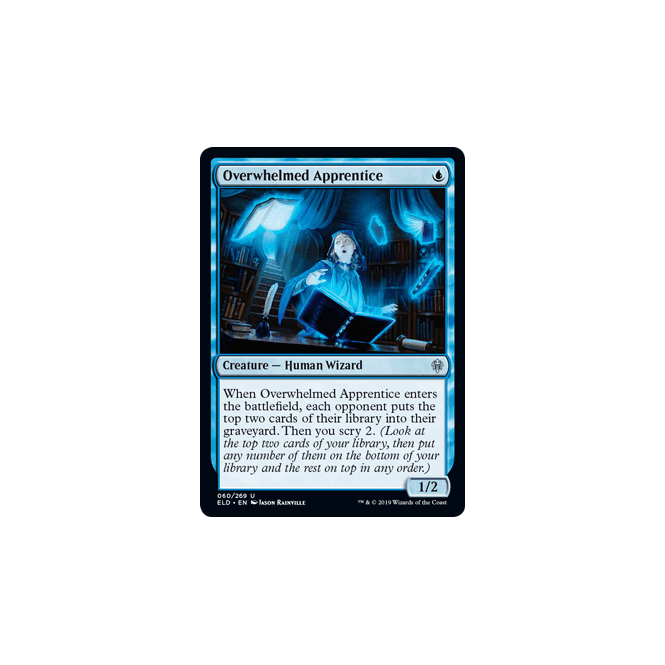 Overwhelmed Apprentice : THRONE OF ELDRAINE 060/269 - Magic the Gathering Single Card