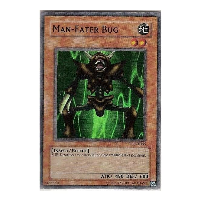 Yu Gi Oh Card Lob E088 Man Eater Bug Super Rare Chaos Cards