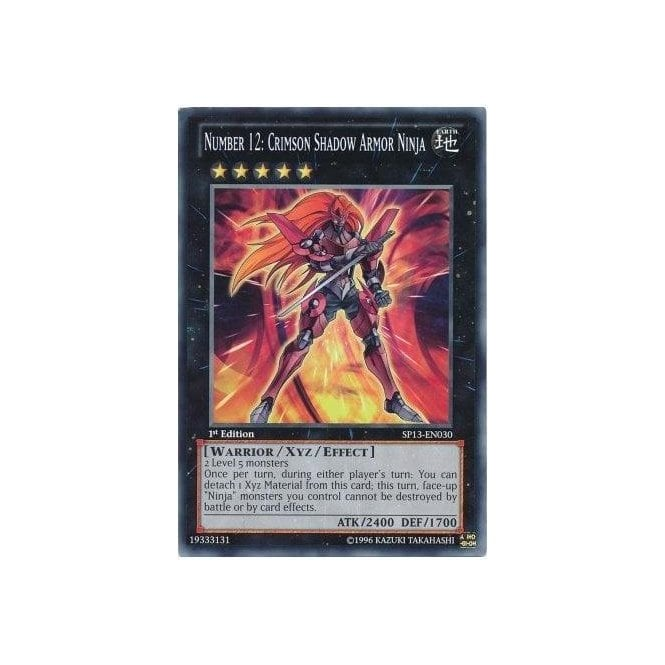 Yu-Gi-Oh! Card SP13-EN030 Number 12 - Crimson Shadow Armor Ninja ...