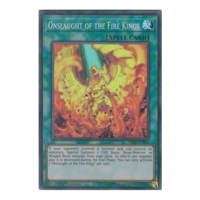 Yu-Gi-Oh! Card HISU-EN055 Onslaught of the Fire Kings (Super Rare ...