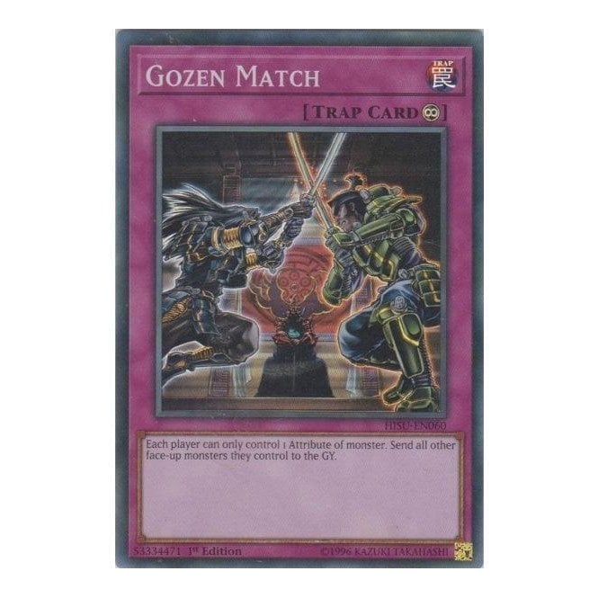 Yu-Gi-Oh! Card HISU-EN060 Gozen Match (Super Rare) | Chaos Cards