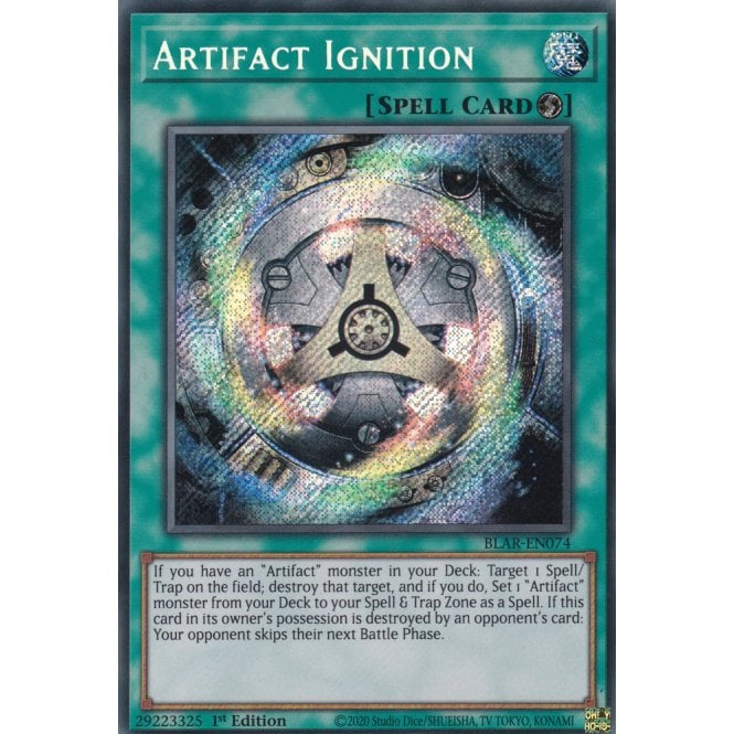 Blar En074 Artifact Ignition Secret Rare Blar En074 Yu Gi Oh