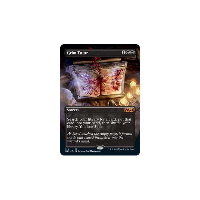 Grim Tutor (BORDERLESS) : MAGIC 2021 315 - Magic the Gathering Single Card