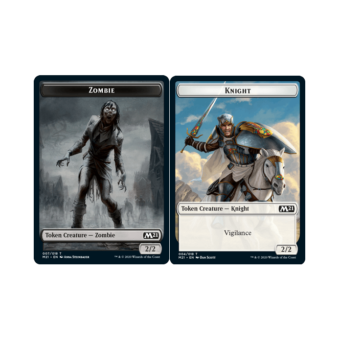 Zombie // Knight (TOKEN) : MAGIC 2021 TOKEN (FOIL) 18 - Magic the ...