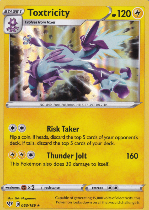 Toxtricity : SWORD AND SHIELD - DARKNESS ABLAZE 063/189 - Pokemon ...