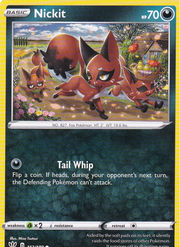 Nickit (REVERSE HOLO) : SWORD AND SHIELD - DARKNESS ABLAZE 112/189 ...