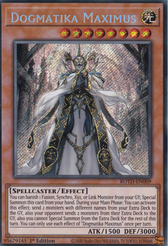 Dogmatika Maximus (Secret Rare) : ROTD-EN009 - Yu-Gi-Oh! Single Card