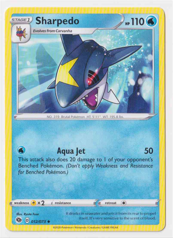 Sharpedo : SWORD AND SHIELD - CHAMPION'S PATH 12/073 - Pokemon Single Card