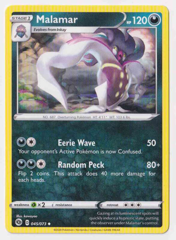 Malamar : SWORD AND SHIELD - CHAMPION'S PATH 45/073 - Pokemon Single Card