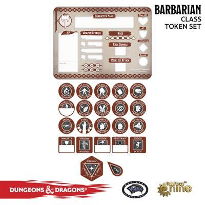 Dungeons & Dragons: Barbarian Token Set | Chaos Cards