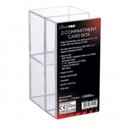 Ultra Pro - 2 Compartment Card Box Clear | Chaos Cards
