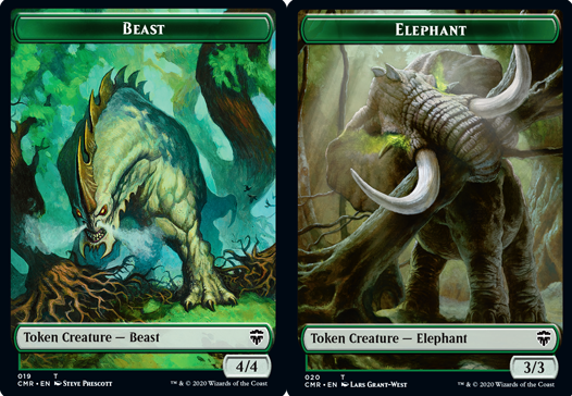 Beast // Elephant (Double Sided Tokens) - COMMANDER LEGENDS - DST03 ...