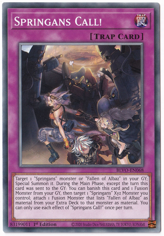 Springans Call Common Blvo En068 Yu Gi Oh Single Card