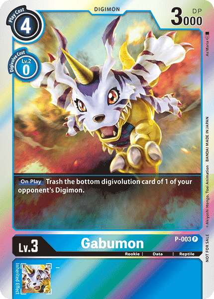 Gabumon : Promotion card - P003 - Digimon Card Game Single Card