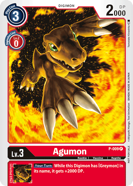 Agumon : Promotion card - P009 - Digimon Card Game Single Card