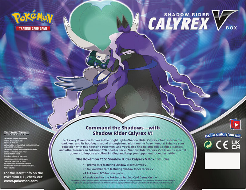 Pokemon Shadow Rider Calyrex V Collection Box | Chaos Cards