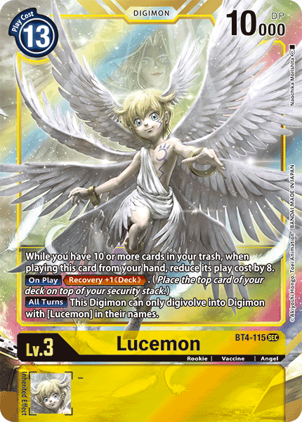 Lucemon (Alternative Art) - Great Legend - BT4-115 - Digimon Card Game ...