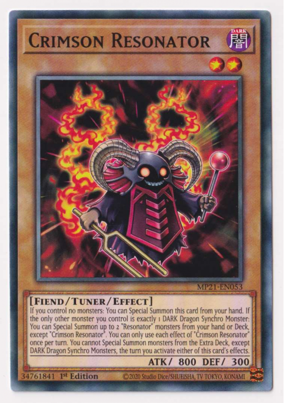 Crimson Resonator Common Mp21 En053 Yu Gi Oh Single Card