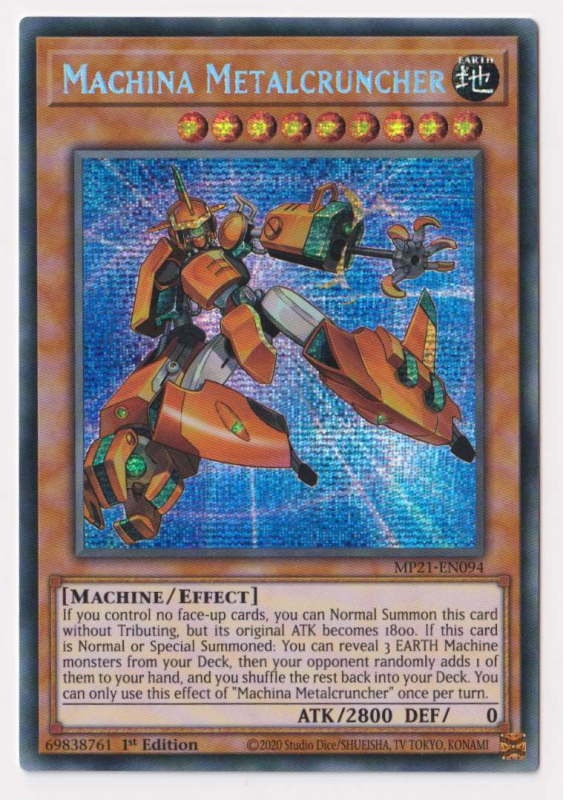 Machina Metalcruncher (Prismatic Secret Rare) : MP21-EN094 - Yu-Gi-Oh ...