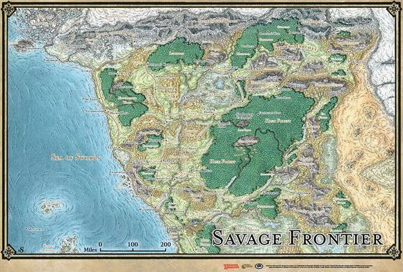 Dungeon & Dragons: Savage Frontier Map | Chaos Cards