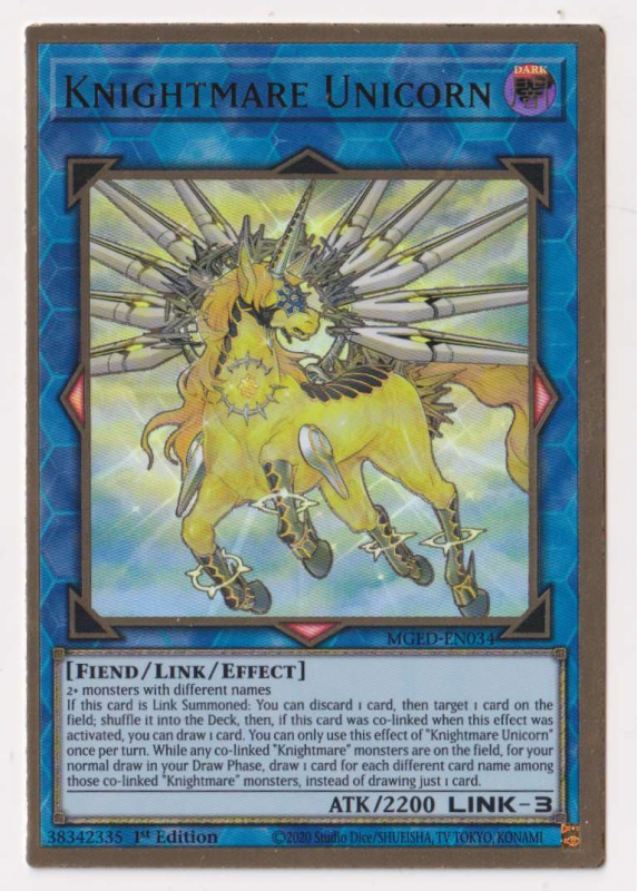 Knightmare Unicorn (Gold Rare) : MGED-EN034 - Yu-Gi-Oh! Single Card