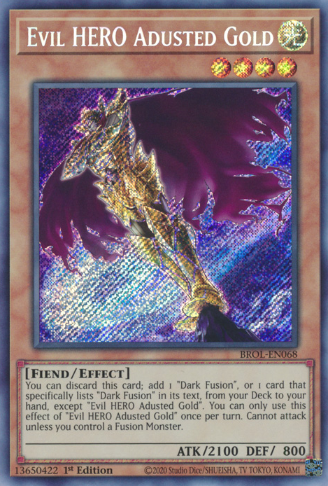 Evil HERO Adusted Gold (Secret Rare) : BROL-EN068 - Yu-Gi-Oh! Single Card